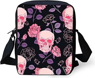Hugs Idea Petit sac à bandoulière avec visage danimaux, Tête de mort rose, Small