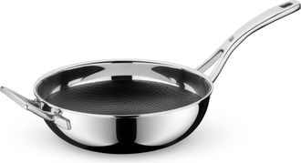 WMF Profi Resist Wokpfanne 28 cm, Wokpfanne Induktion, Mehrschichtmaterial vollbeschichtet, Wok Induktion, Wabenstruktur, Edelstahlgriff, backofenfest