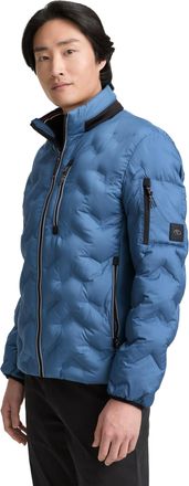 Tom Tailor Herren 1046225 Hybrid Lightweight Steppjacke mit verstaubarer Kapuze, 38224-Real Teal Blue, XL