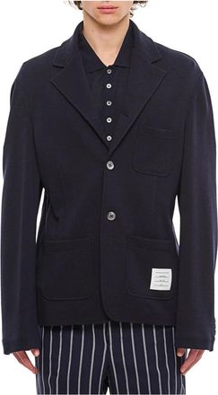Thom Browne Homme, Vestes, Bleu, Taille: XL Virgin Wool Blazer