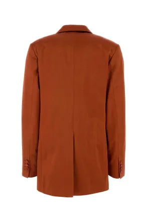 Dries Van Noten Womens Copper Satin Blanchet Blazer Rust Co Ac Giacche E Gilet Jacket