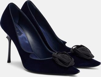 Roger Vivier Pumps Epine Rose 100 aus Samt