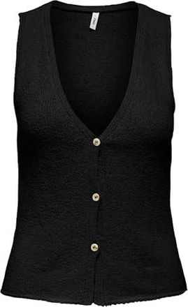 Only Vest Onlgurli SL Gilet KNT, Noir, S Femme