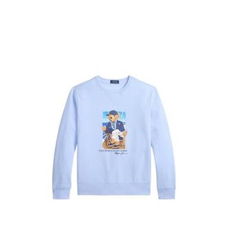 Polo Ralph Lauren Sweat col rond Polo Bear en coton m&eacute;lang&eacute;