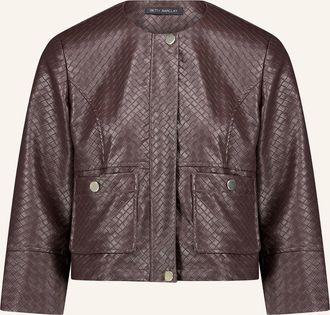 Betty Barclay Jacke In Lederoptik braun