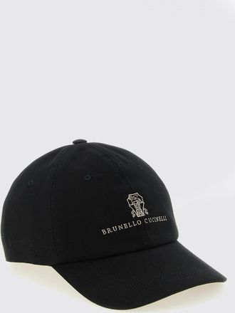 Brunello Cucinelli Baseballkappe aus Baumwolle mit gesticktem Logo