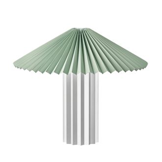 Blomus Tischleuchte -TAITE- | Designer Lampe von Theresa Rand | Plissee Schirm Textil & Aluminiumsockel | &Oslash; 36 cm, H&ouml;he 31 cm | E14 Fassung, dimmbar (Desert 