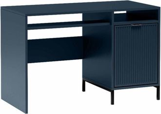 Furnix Schreibtisch linki ls 12 Arbeitsplatz mit Tastaturschublade Karamelleiche Indigo - Furnix