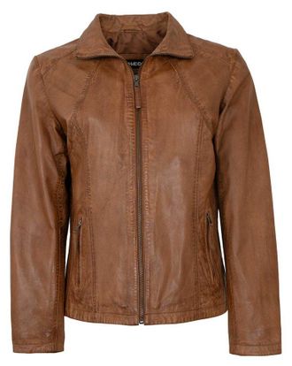 Maddox Lederjacke Diana MADDOX - Damen Lederjacke Lammnappa cognac