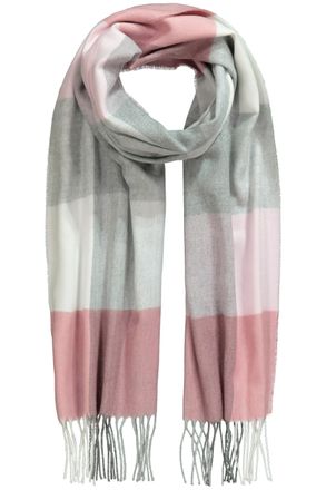 Ulla Popken Damen, Karomuster, langes, schmales Format Schal, Himbeere, Einheitsgröße