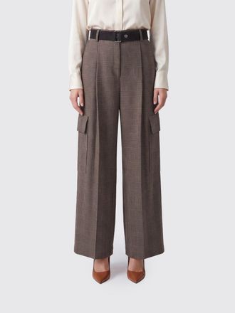 Parosh High-Waist Cargohose Riley P. A.R. O.S. H. aus Wolle mit Prince-of-Wales-Muster