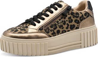 Marco Tozzi Marco Tozzi Damen Plateau Sneaker mit Rei&szlig;verschluss Freizeit, Mehrfarbig (Leo Dune Comb), 36 EU