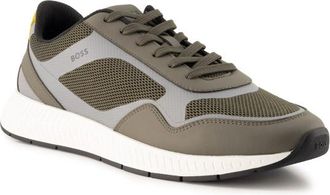HUGO BOSS Herren Schuhe gr&uuml;n Synthetik
