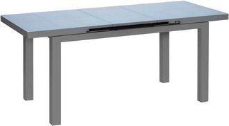 M&S Collection M&s - Table de jardin extensible 240/300 cm en verre fumé gris - vila