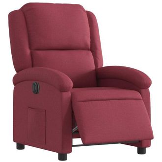 vidaXL Relaxsessel Elektrisch Weinrot Stoff Vidaxl