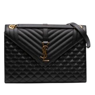Saint Laurent Sac bandouli&egrave;re Envelope Pre-owned - Femme - Pre-owned - Noir - Taille: ONE Size