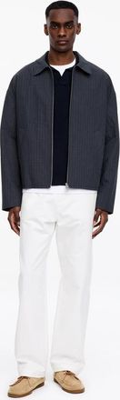 Arket Rei&szlig;verschlussjacke Aus Baumwollmischung -Blau