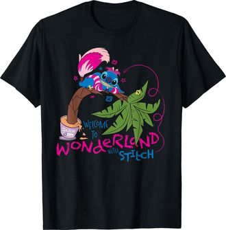 Disney 100 Stitch in Costume Cheshire Cat Wonderland Welcome T-Shirt