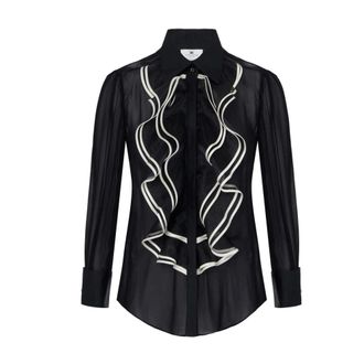 Elisabetta Franchi Damen, Blusen & Hemden, Schwarzk, XSGr&ouml;&szlig;e