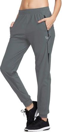 Baleaf Pantalon de randonnée pour Femme avec Poches zippées - Pantalon de Voyage dété léger - Séchage Rapide, Gris Ardoise, S