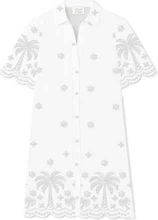 MC2 Saint Barth Femme, Robes, Multicolore, Taille: 40 FR Aurelia Chambray Palms Shirt