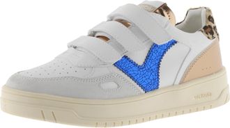 Victoria Low-Top Seúl Leder-Effekt & Metallic-Teile & Animal Print Ferse & Klettverschlüsse 1257134 für Damen Azul 41