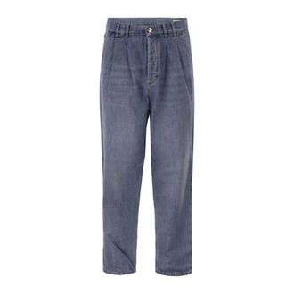 Brunello Cucinelli Pantalon en jean pliss&eacute; - Homme - Jeans - Bleu - Taille: XL