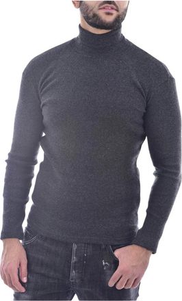 Goldenim Paris Homme, Pulls, Gris, Taille: XL Pull doux c&ocirc;tel&eacute; &agrave; col roul&eacute;