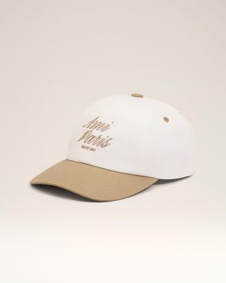 Ami Casquette Bicolore Beige Et Blanche Ami Paris en Coton Blanc - TU - Unisex