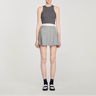 Sandro Jupe courte pliss&eacute;e