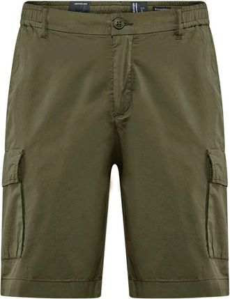 Bomboogie Homme, Shorts, Vert, Taille: M Bermuda Cargo en Popeline de Coton