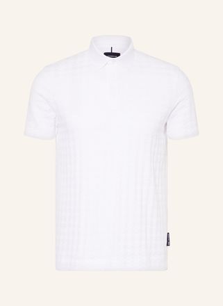 HUGO BOSS Strick-Poloshirt weiss