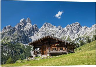Posterlounge Almh&uuml;tte in den &ouml;sterreichischen Alpen Acrylglasbild von Gerhard Wild 60 x 40 cm Wandbilder Wanddeko