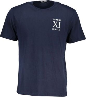 Dirk Bikkembergs Blau Baumwolle Logo Print T-Shirt - - Tops - Herren - Blau - M