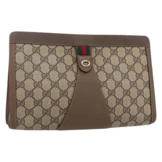 Gucci Pochette Vintage Pre-owned - Femme - Pre-owned - Beige - Taille: ONE Size