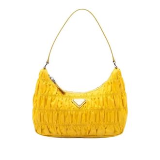 Prada Pre-owned Vintage Gathered Nylon Shoulder Bag - - Pre-owned - Damen - Gelb - ONE SIZE