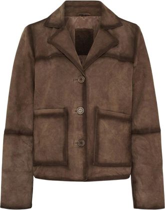 Notyz Notyz, Femme, Vestes, Brun, Taille: 42 FR Blazer Court en Daim Court