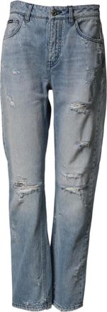 Dolce & Gabbana Femme, Jeans, Bleu, Taille: 36 FR Boyfriend Denim Jeans