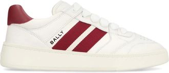 Bally Homme, Chaussures, Blanc, Taille: 39 EU Baskets basses en cuir avec bandes signature