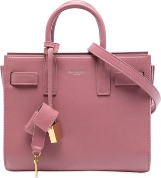 Saint Laurent Pink Nano Leather Sac De Jour Satchel