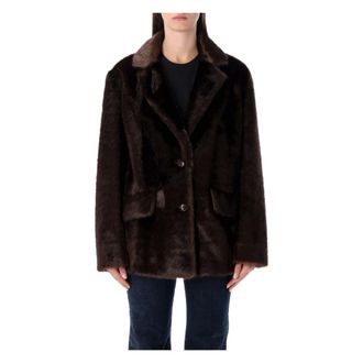 Stand Studio Stand Studio, Femme, Vestes, Brun, Taille: 36 FR Evyn Eco Mink Jacket