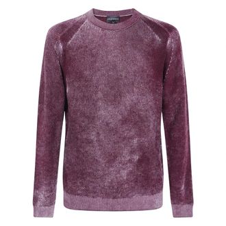 Emporio Armani Rundhals-Pullover - - Knitwear - Herren - Lila - M