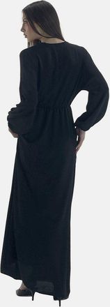Elara Maxikleid - Sommerkleid langarm in One Size mit Wickelausschnitt