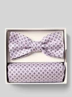 Prince Bowtie Fliege und Einstecktuch im Set aus reiner Seide