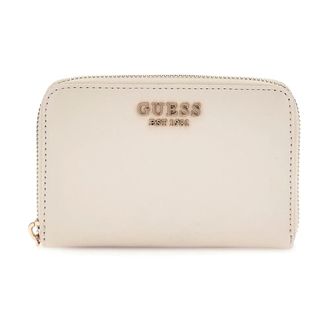 Guess Femme, Accessoires, Beige, Taille: ONE Size Petit portefeuille zippé Laurel