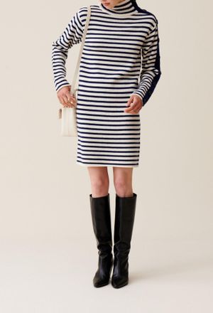 Claudie Pierlot Robe marini&egrave;re maille col montant