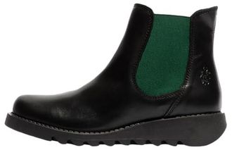 FLY London Femme SALV195FLY Fashion Boot, Noir (ÉLASTIQUE Bleu Sarcelle), 40 EU