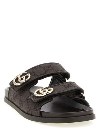 Gucci Womens Brown Cotton Slides Shoe
