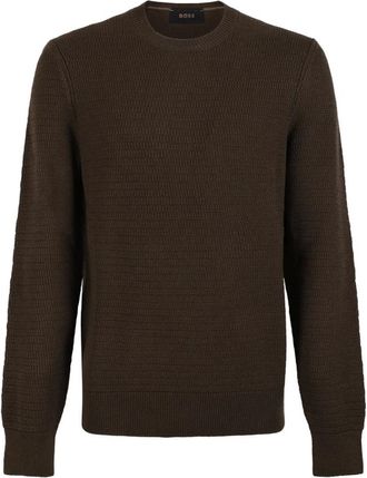 HUGO BOSS Homme, Pulls, Vert, Taille: M Pull textur&eacute;