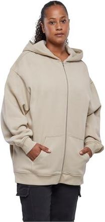 Urban Classics Ladies Oversized Zip Hoody Sweatshirt à Capuche, Wetsand, XL Femme
